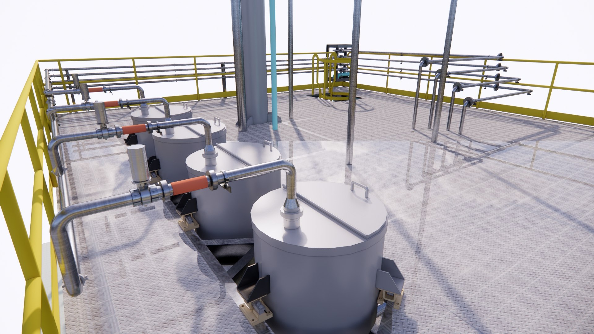 Industrial Tank Factory Industry Storage Equipment 3d Model 2 3D Model ...