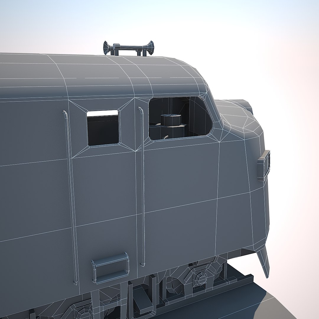 3D Model Diesel Locomotive Railroad Train - TurboSquid 1378347