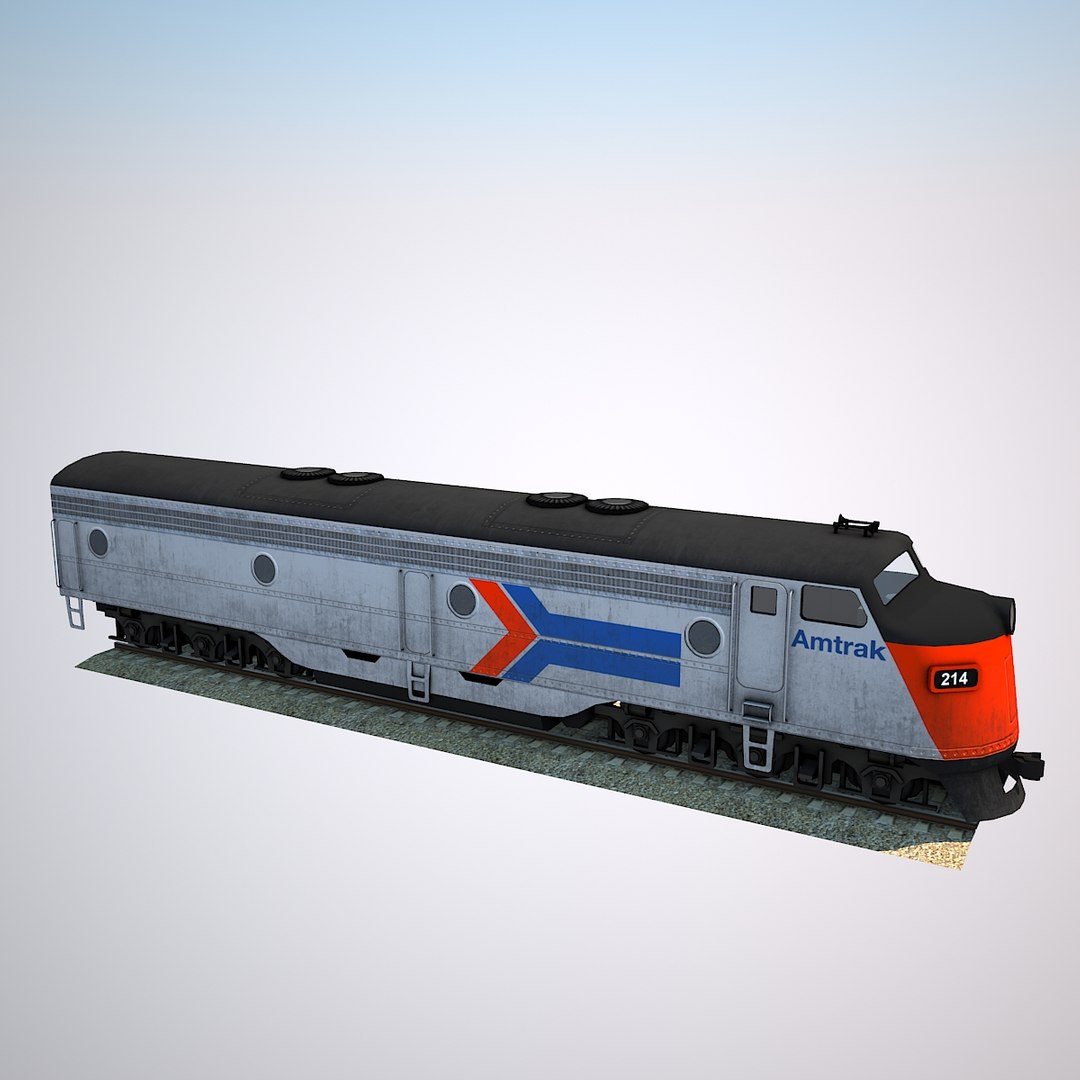 3D Model Diesel Locomotive Railroad Train - TurboSquid 1378347