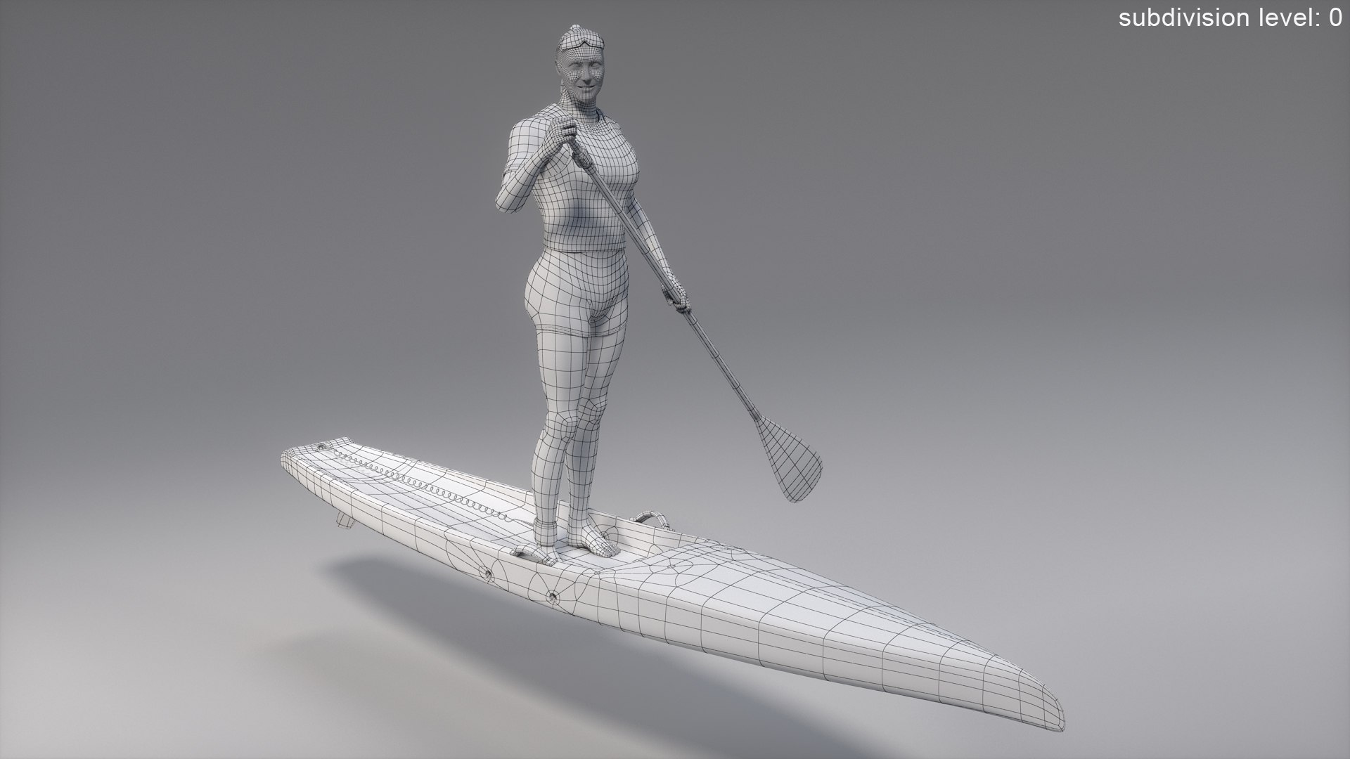 Female Sup Racer Animated HQ 3D - TurboSquid 2089933
