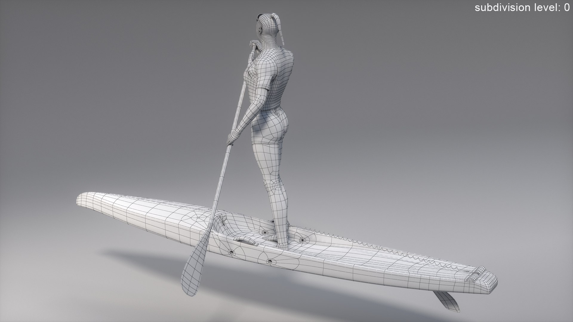 Female Sup Racer Animated HQ 3D - TurboSquid 2089933