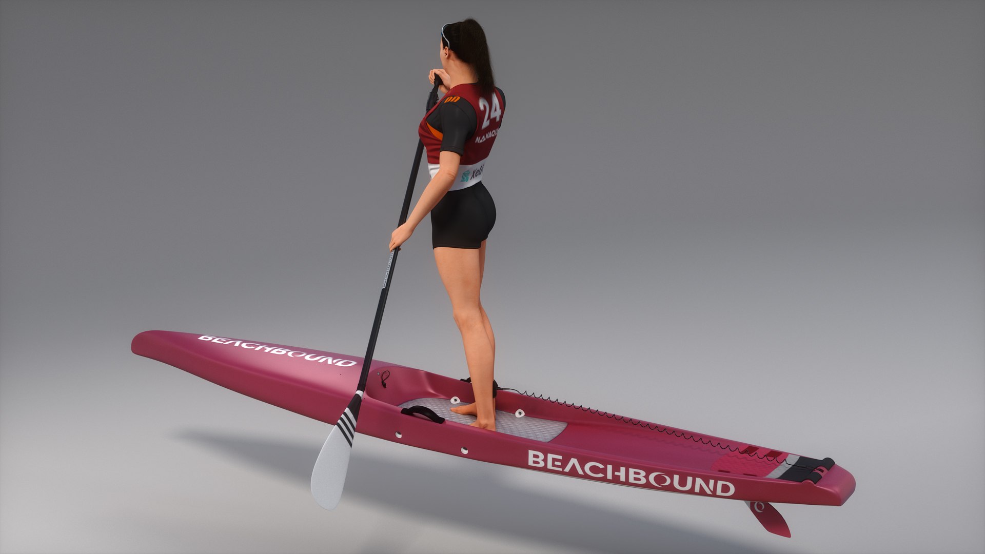 Female Sup Racer Animated HQ 3D - TurboSquid 2089933