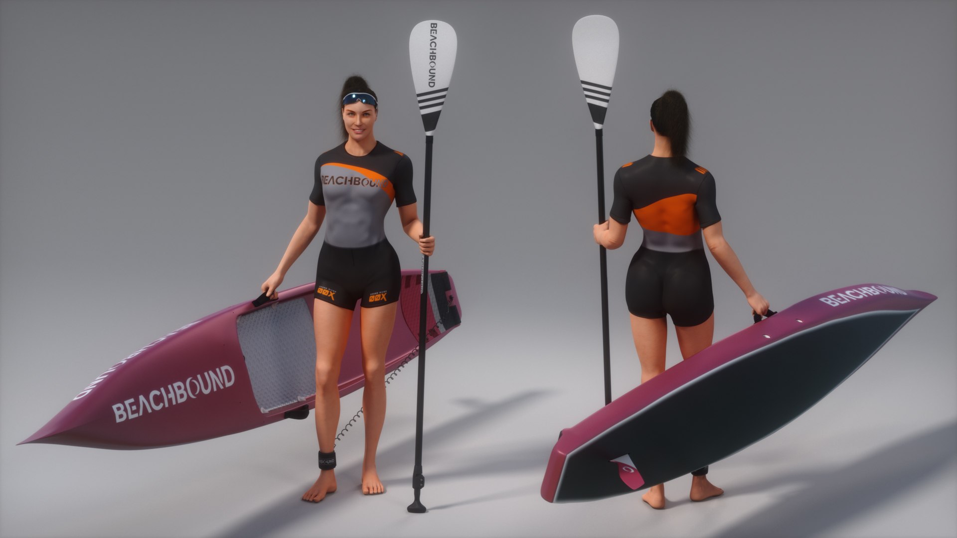 Female Sup Racer Animated HQ 3D - TurboSquid 2089933