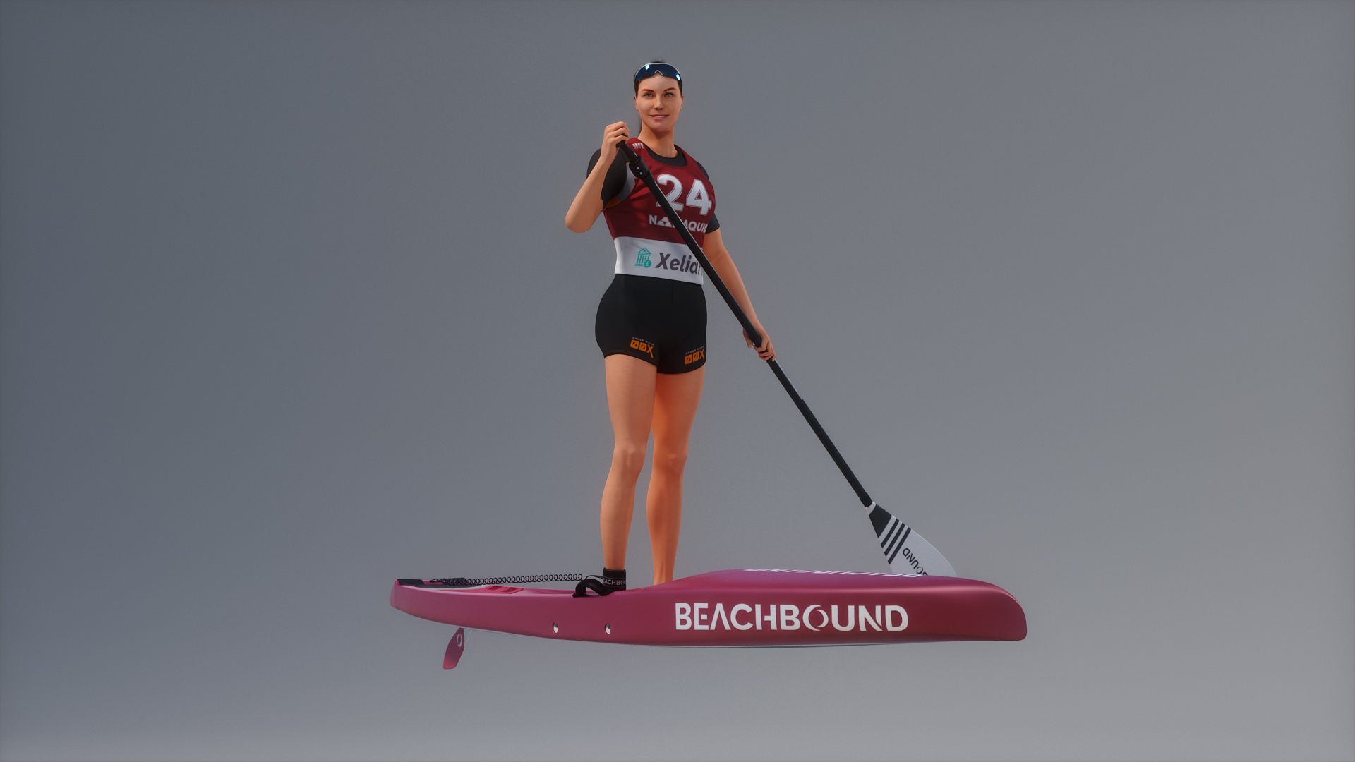 Female Sup Racer Animated HQ 3D - TurboSquid 2089933