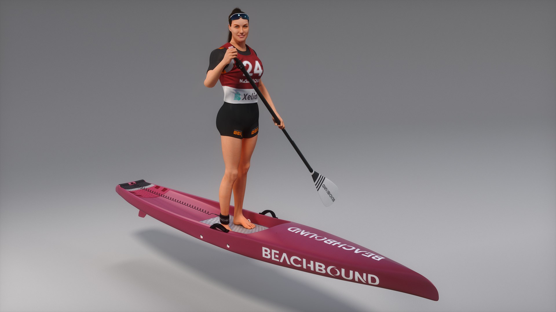 Female Sup Racer Animated HQ 3D - TurboSquid 2089933