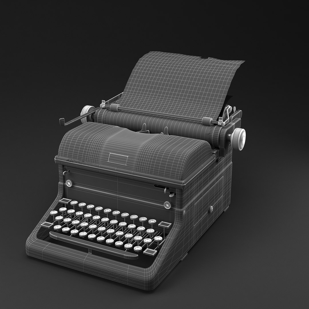 Typewriter Vintage Model - TurboSquid 1495738