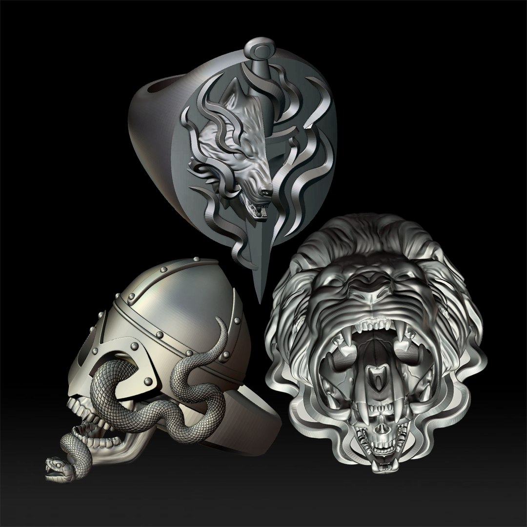 3D Brutal Rings 3D Print Model Model - TurboSquid 1836663