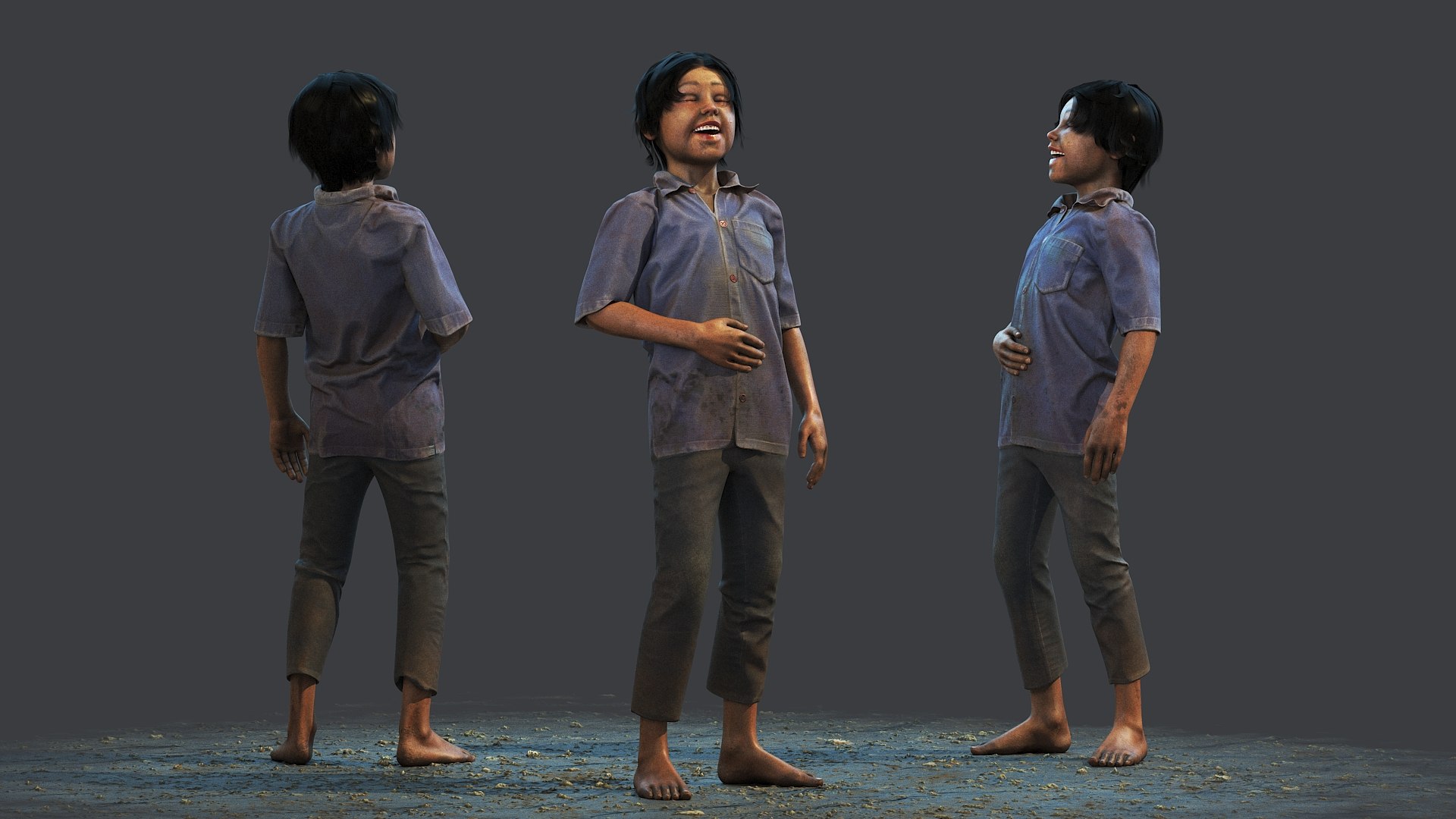 Poor Child 3D Model - TurboSquid 2084071
