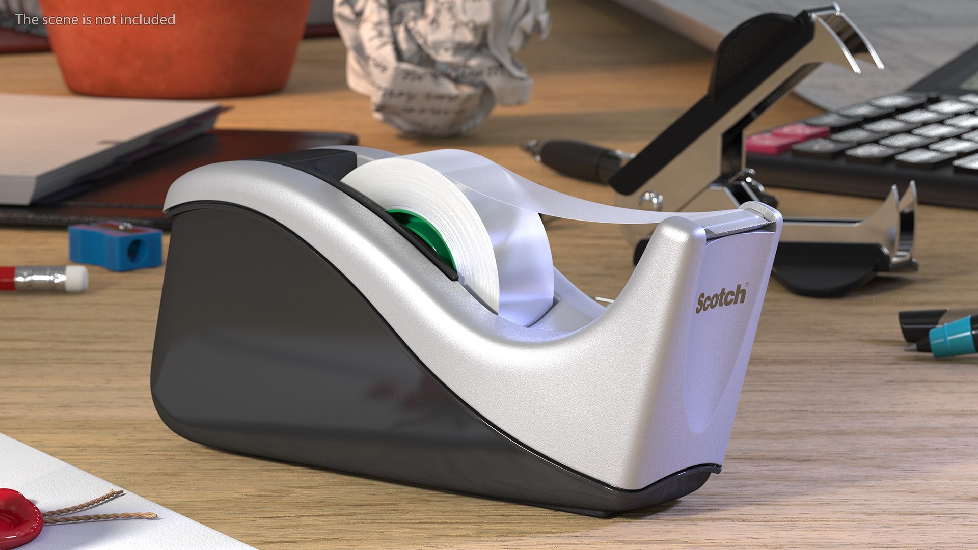 3D Scotch C60ST Desk Tape Dispenser White Model - TurboSquid 1812471