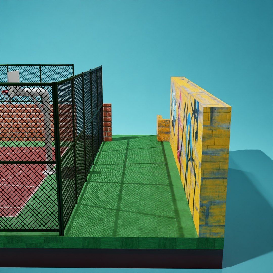 Street Basketball Court Model - TurboSquid 1982556