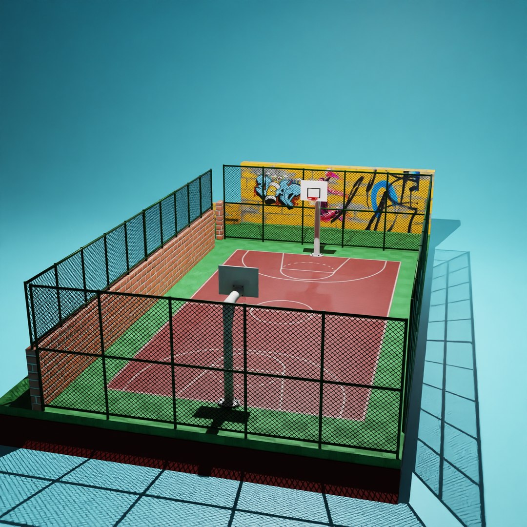 Street Basketball Court Model - TurboSquid 1982556
