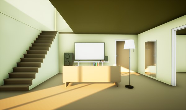 modelo 3d Modular Low Poly House Interior - TurboSquid 2005848