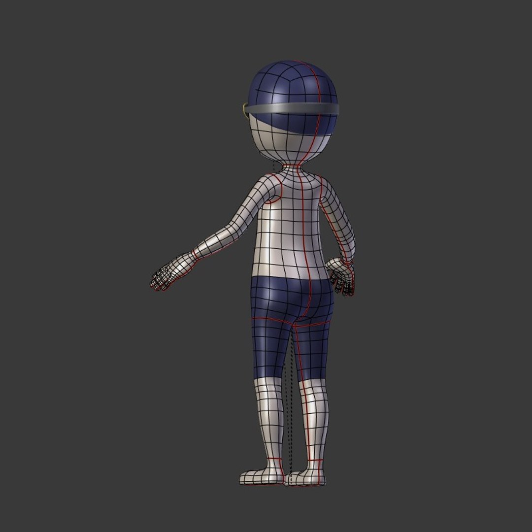 Cartoon Swimmer 3D Model - TurboSquid 1390144