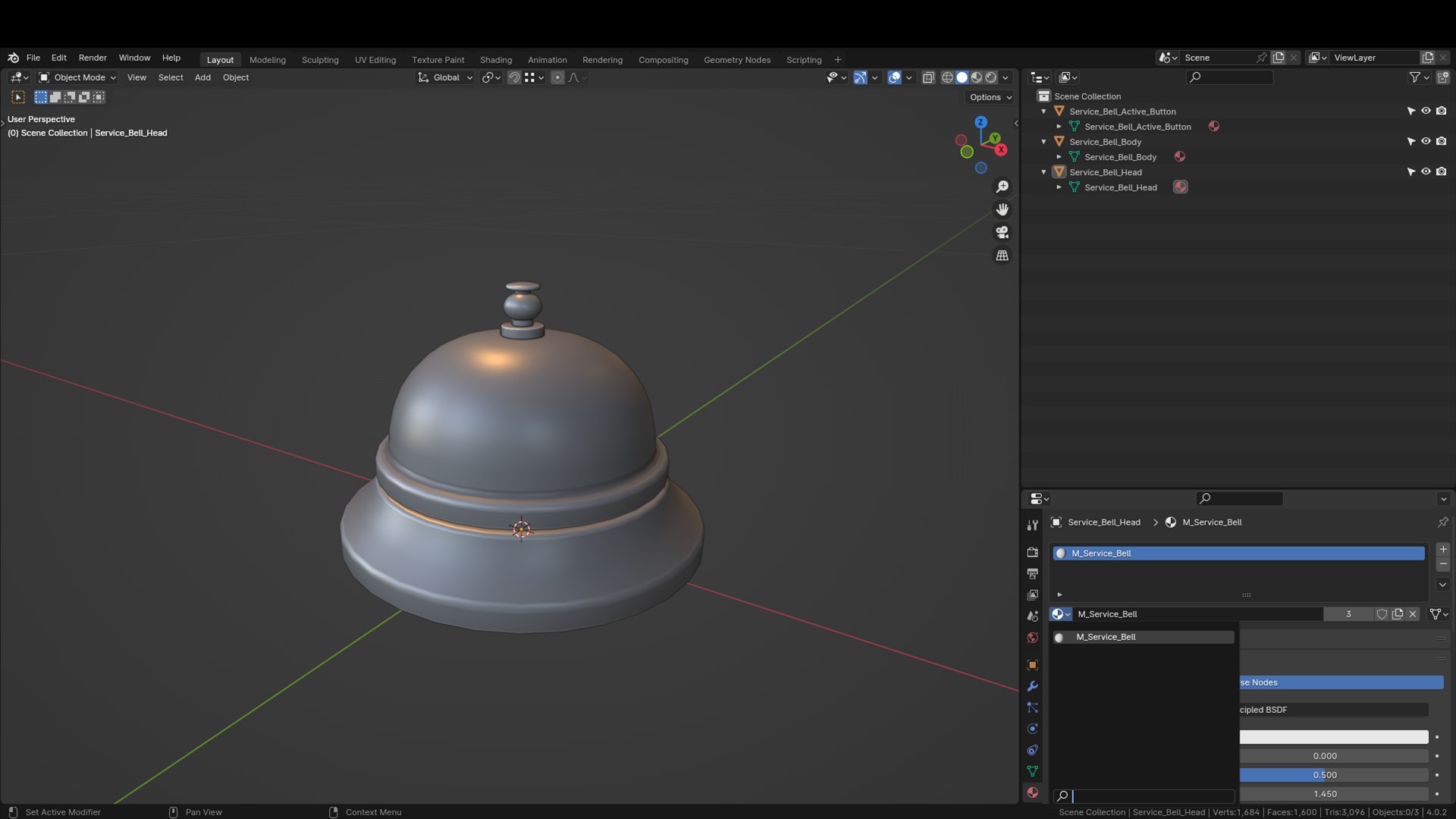 3D Service Bell Model - TurboSquid 2210929