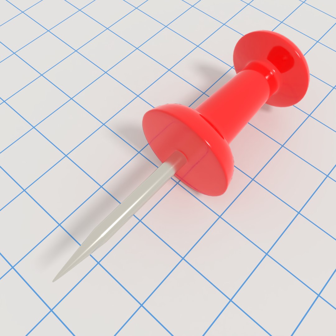 Push pin v1 3D model - TurboSquid 1340182