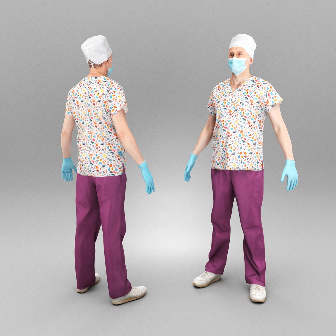 Male Surgeon Ready For Surgery In A-pose 426 3D Model - TurboSquid 2187825