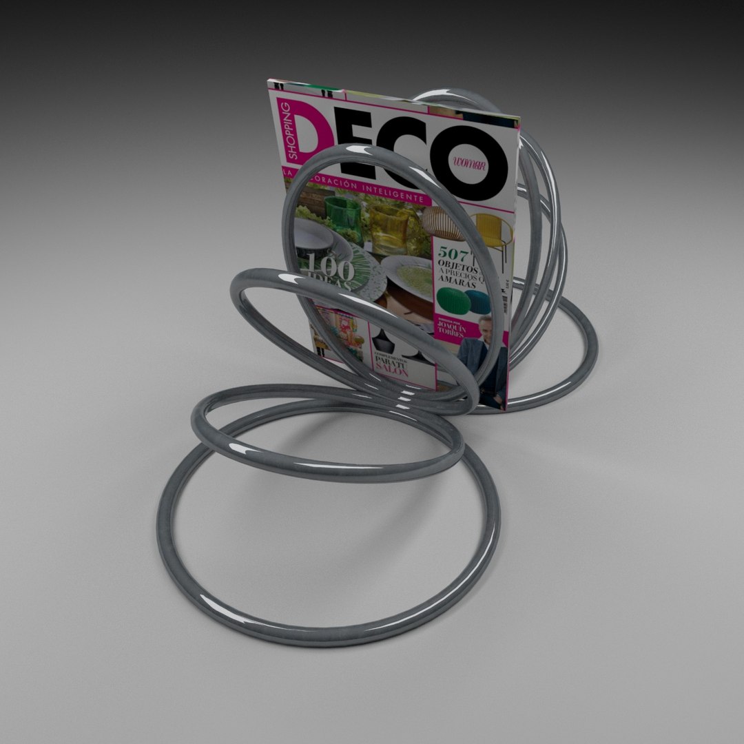 Steel magazine rack 3D model - TurboSquid 1266248