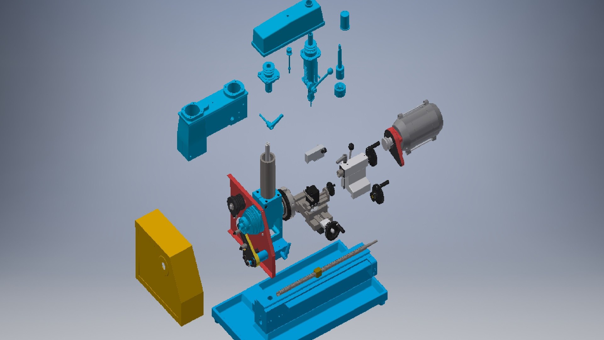 Lathe Machine Assembly 3d Model 3D - TurboSquid 2088198