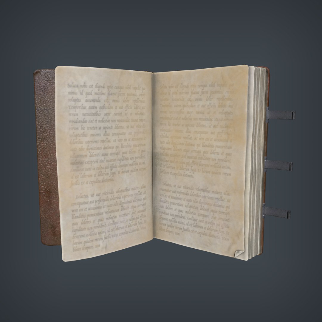 Medieval Book Model - TurboSquid 1646077