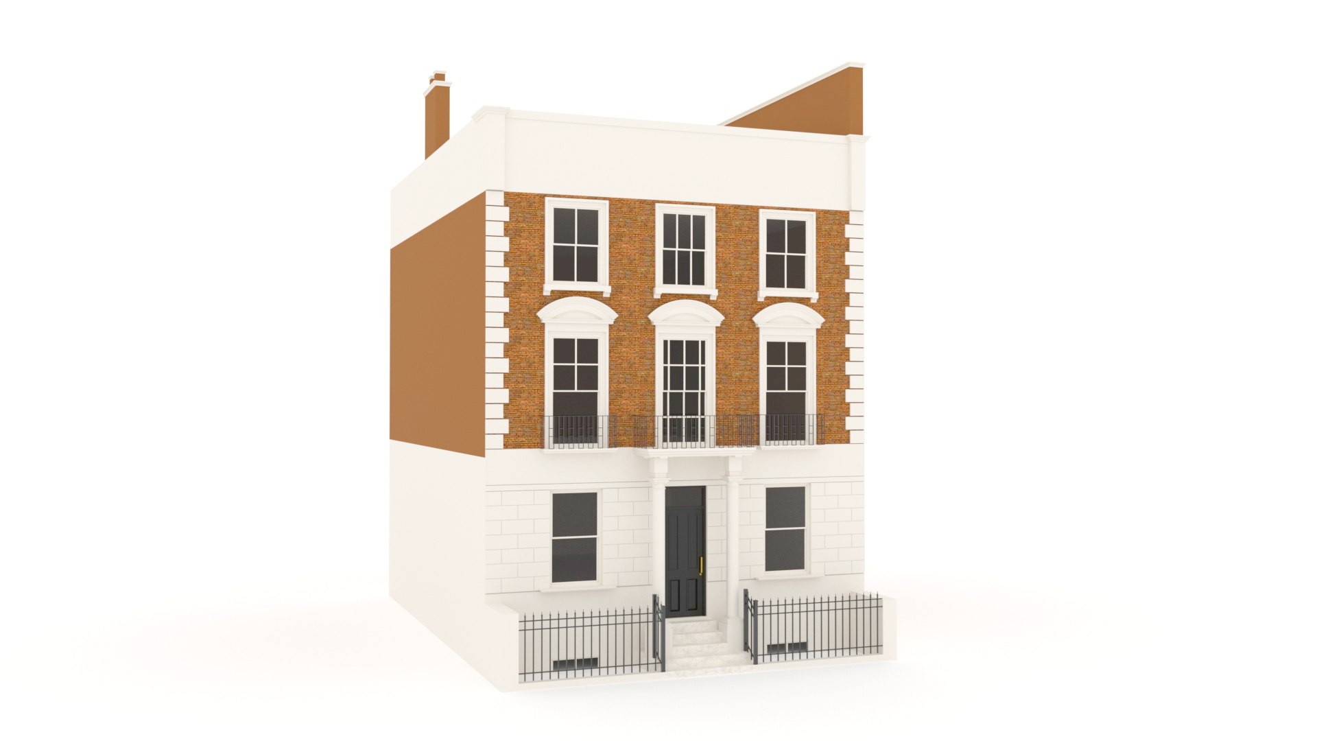 London Town House -City Town Building- Textures Included - 3D Asset 3D ...