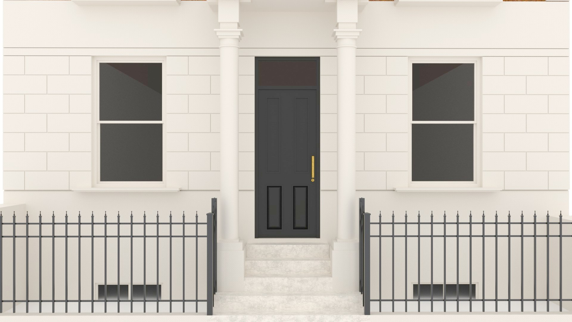 London Town House -City Town Building- Textures Included - 3D Asset 3D ...