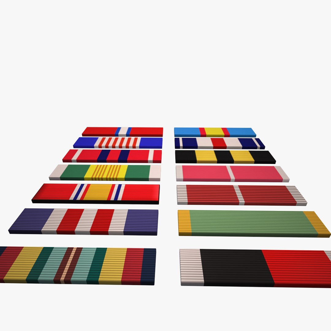 14 Military Ribbons - 3D Model - TurboSquid 1190811