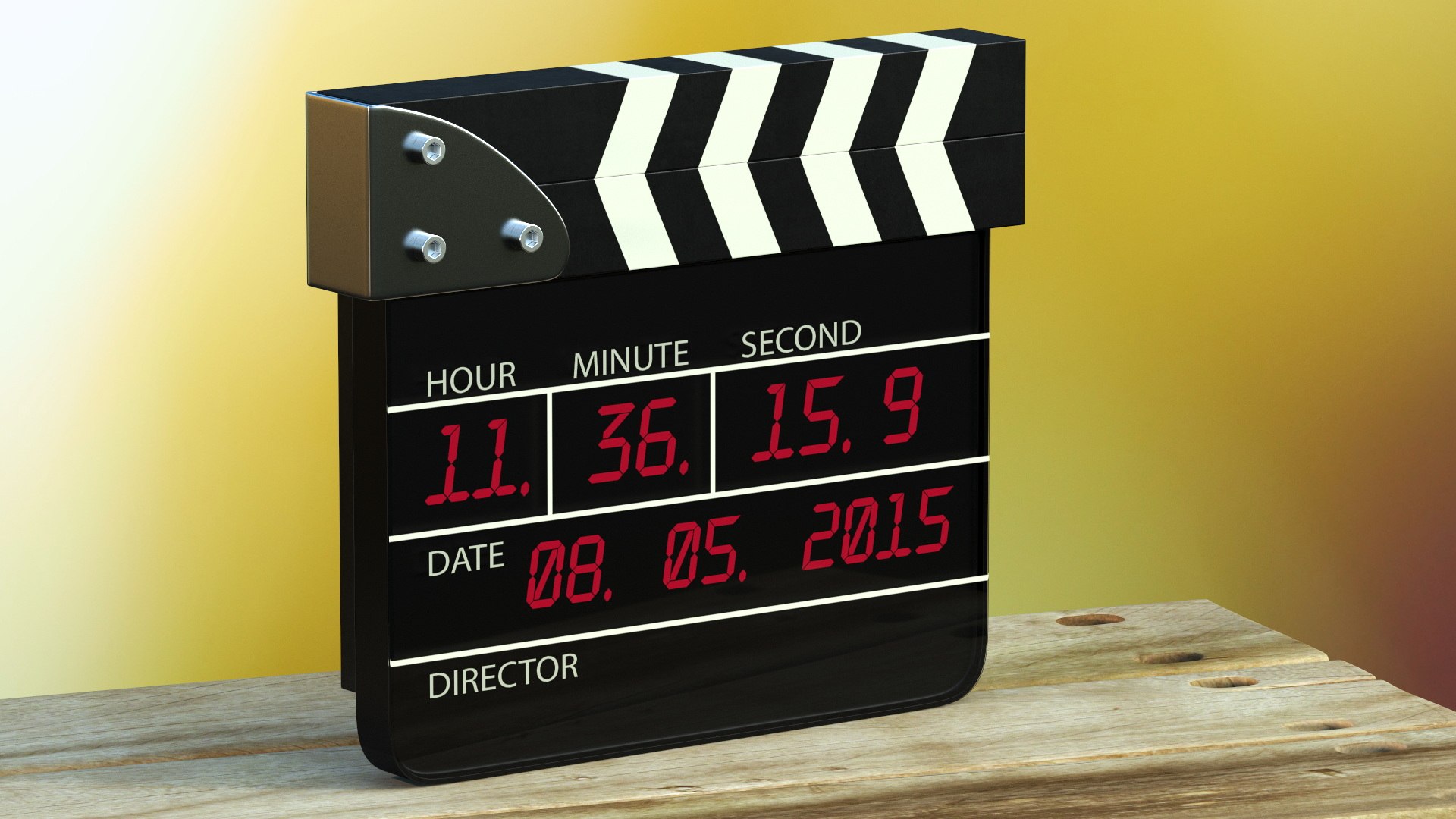 3D Open Digital Movie Clapboard - TurboSquid 2117703
