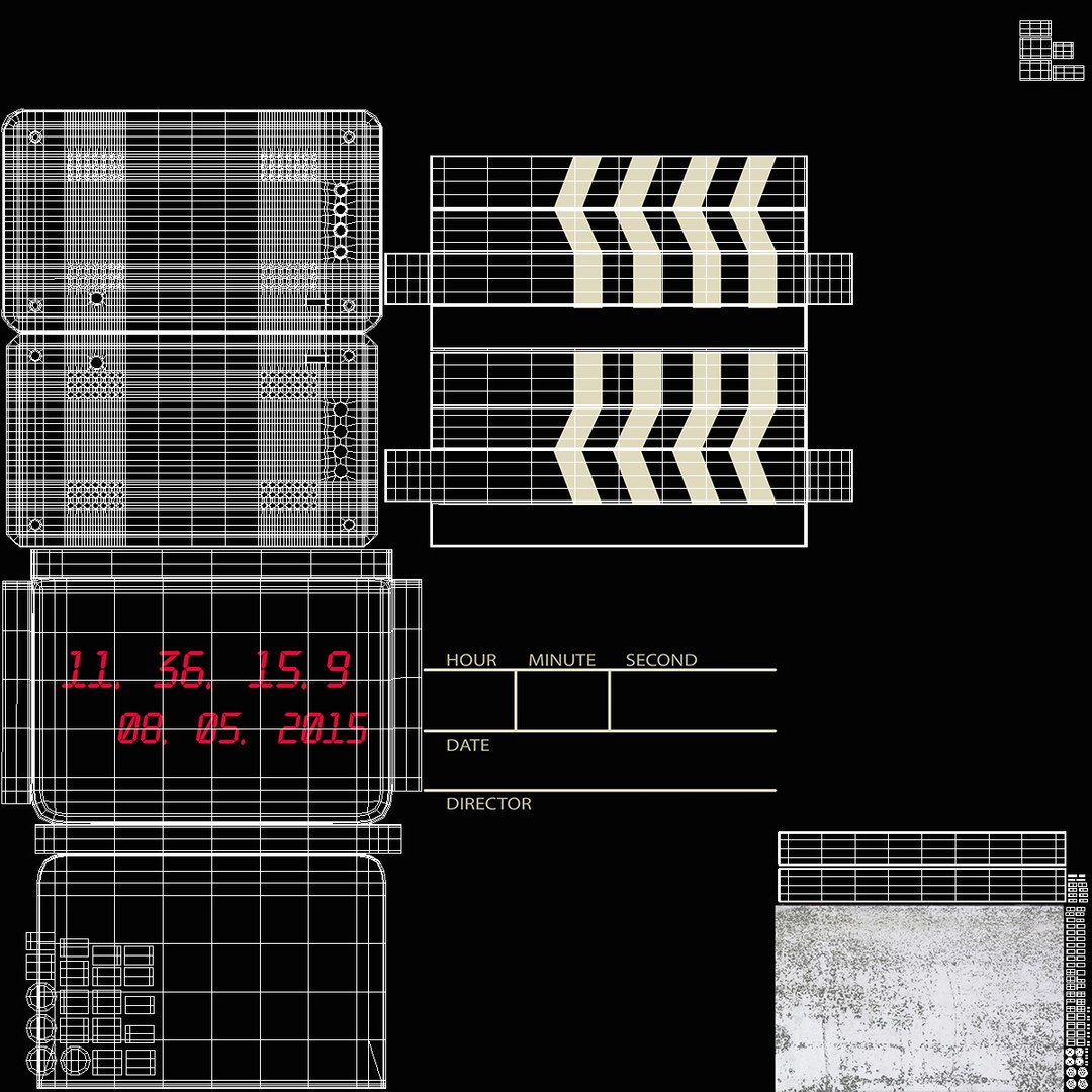 3D Open Digital Movie Clapboard - TurboSquid 2117703