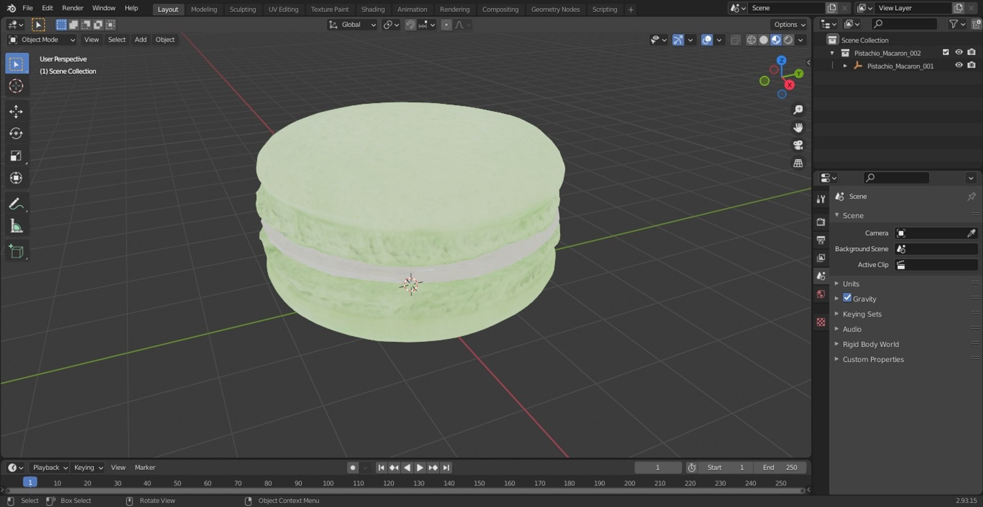 Pistachio Macaron 3D - TurboSquid 2040997