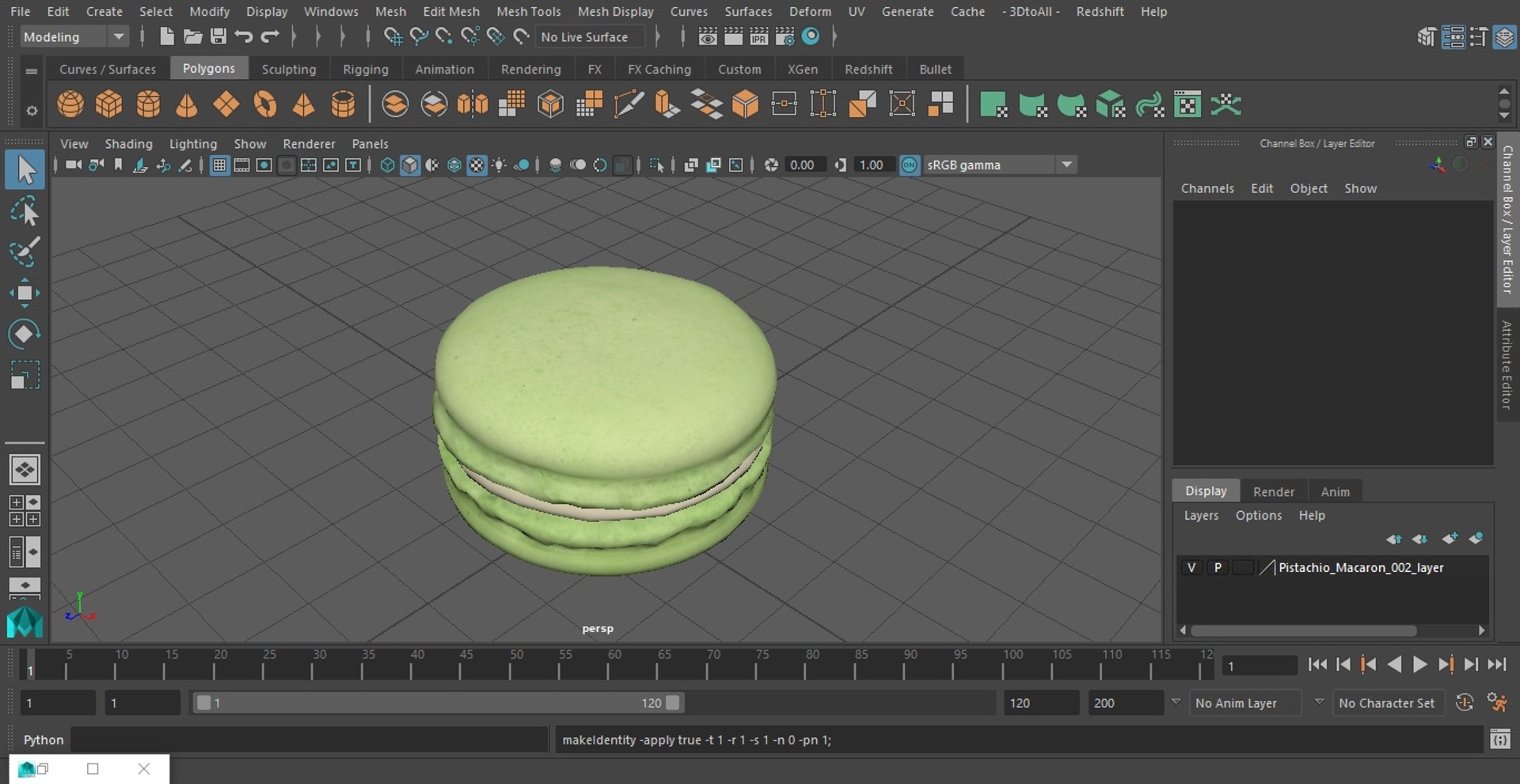 Pistachio Macaron 3D - TurboSquid 2040997