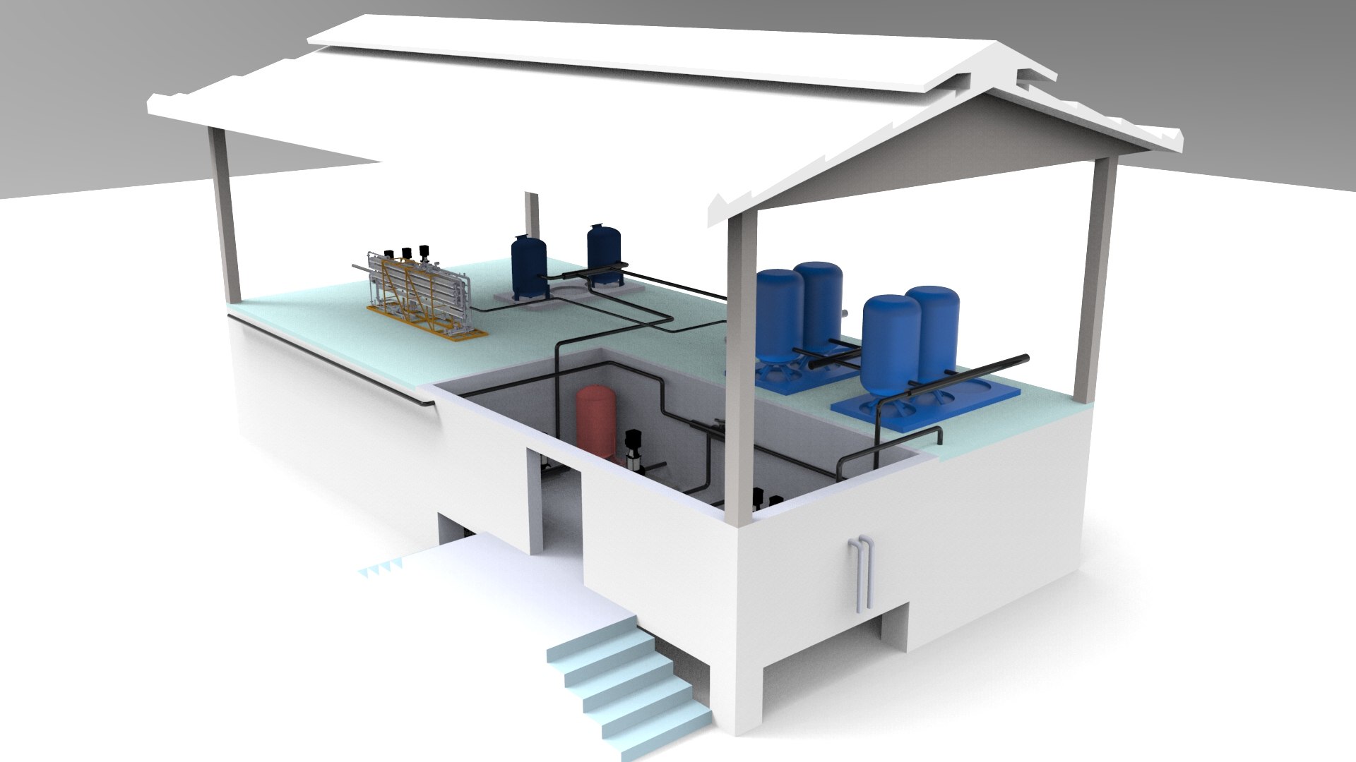 3D Water Treatment Plants Model - TurboSquid 1981679