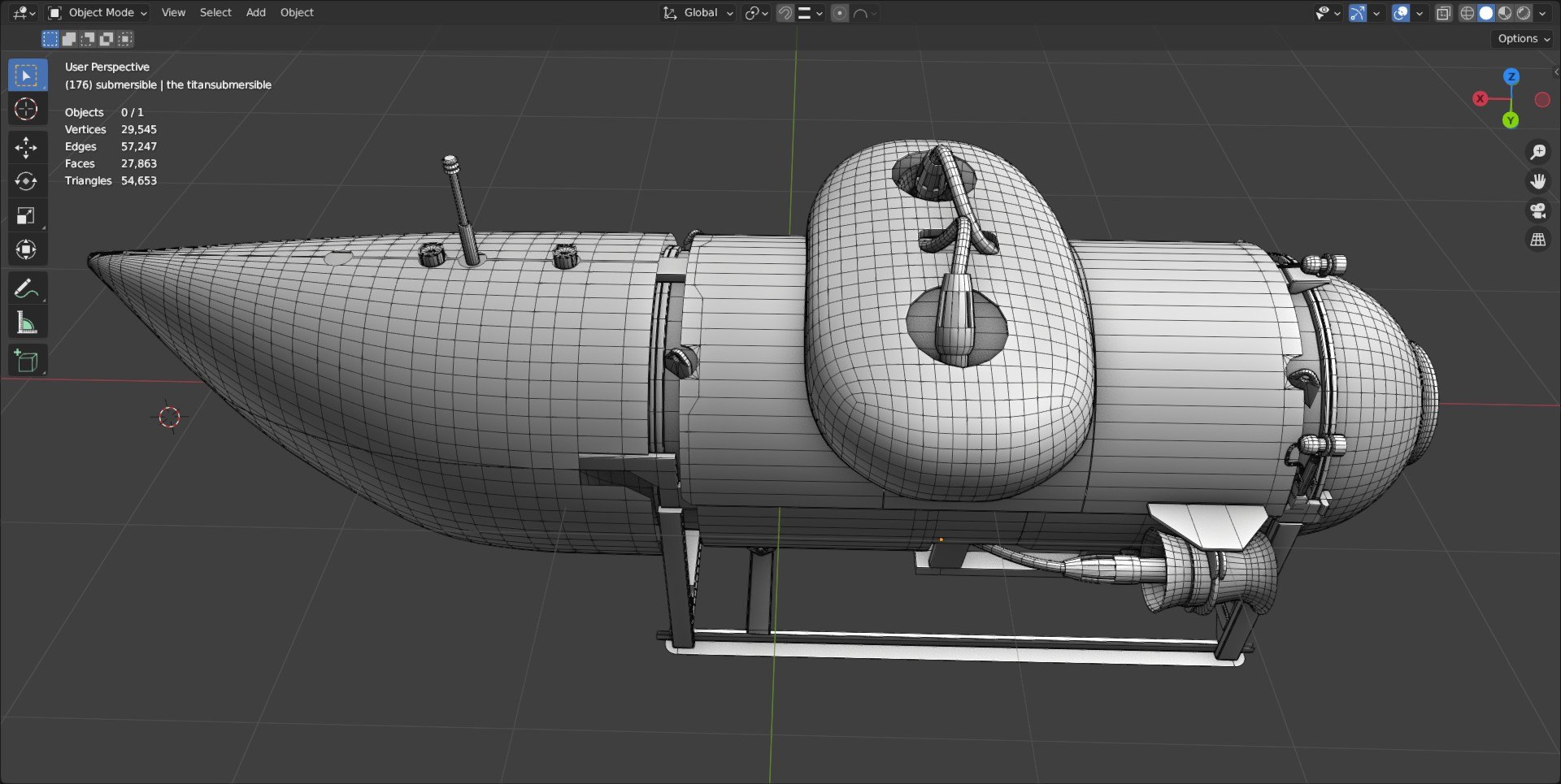 OceanGate Titan Submersible - Submarine 3D Model - TurboSquid 2124599
