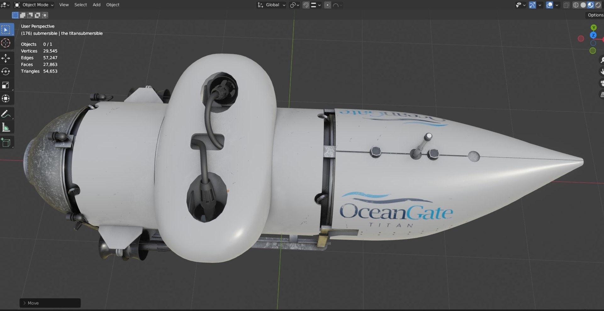 OceanGate Titan Submersible - Submarine 3D Model - TurboSquid 2124599