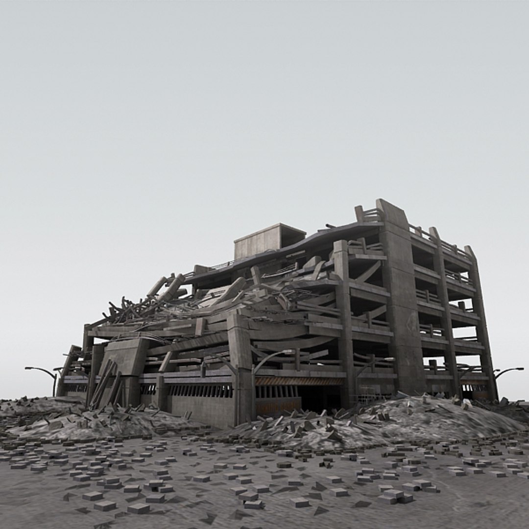 Destroyed Building C4d