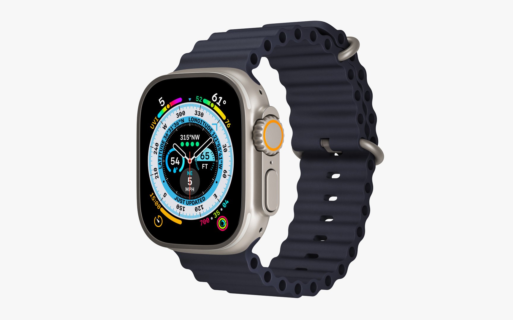 Apple Watch Ultra Ocean Band 3D Model - TurboSquid 1966673