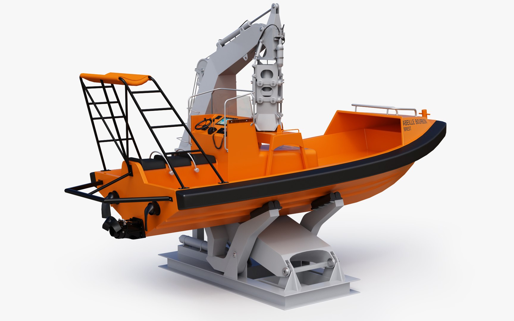 Lifeboat Rescue V12 Motorboat 3D Model - TurboSquid 2221108