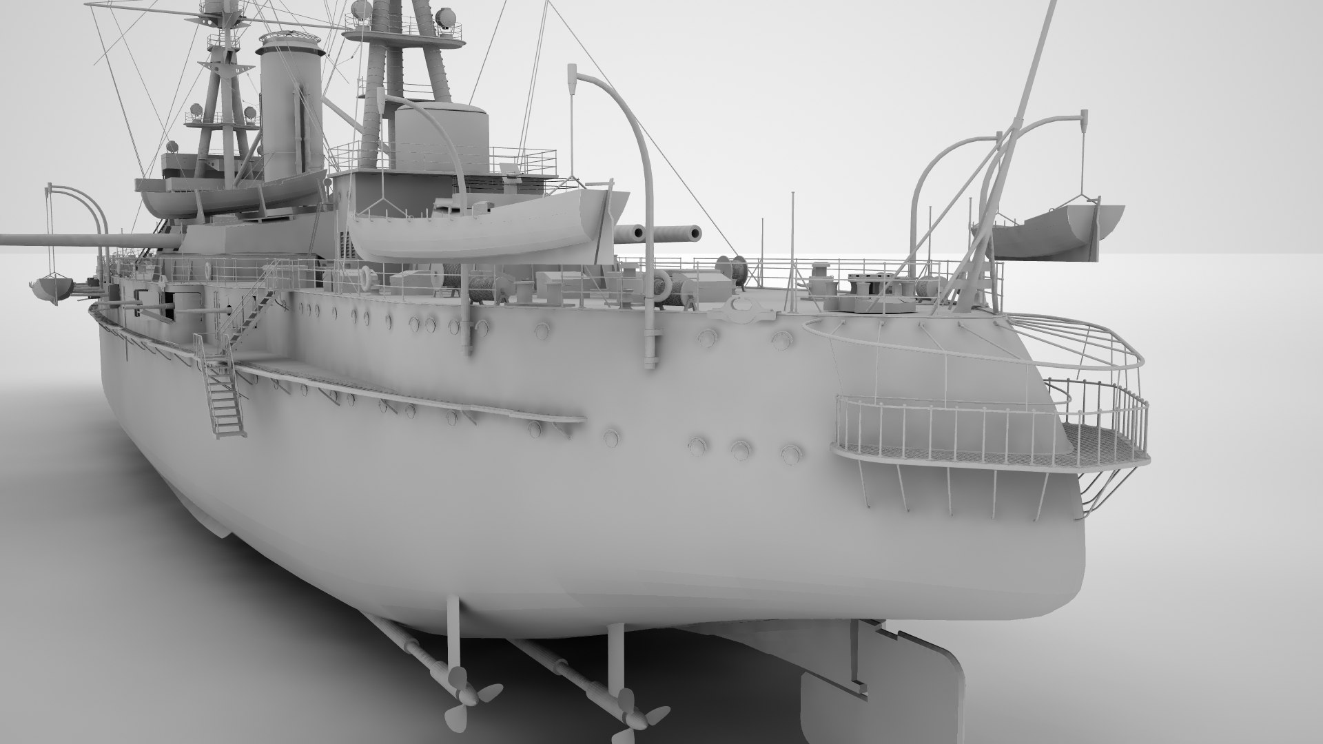 3D Model Dreadnought Battleship Class - TurboSquid 1711587