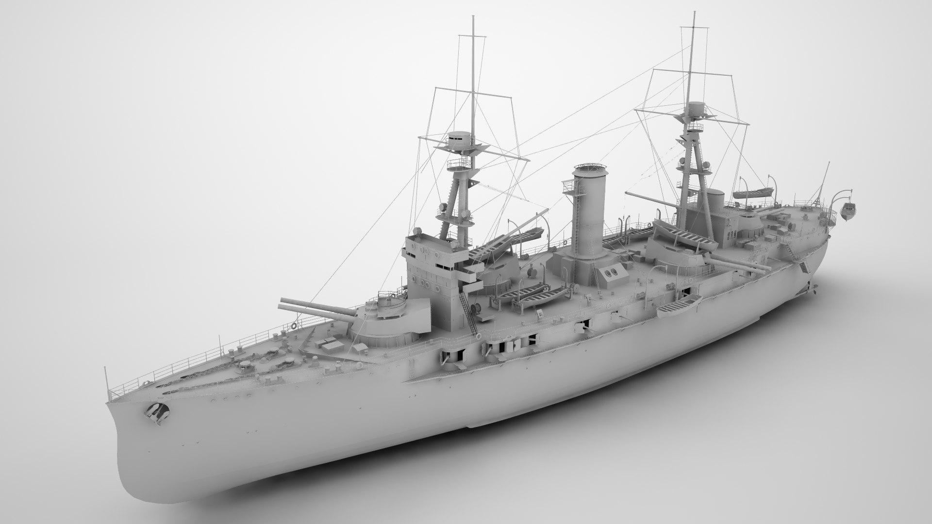 3D Model Dreadnought Battleship Class - TurboSquid 1711587