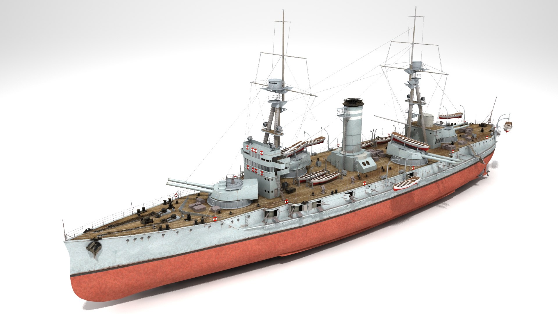 3D Model Dreadnought Battleship Class - TurboSquid 1711587