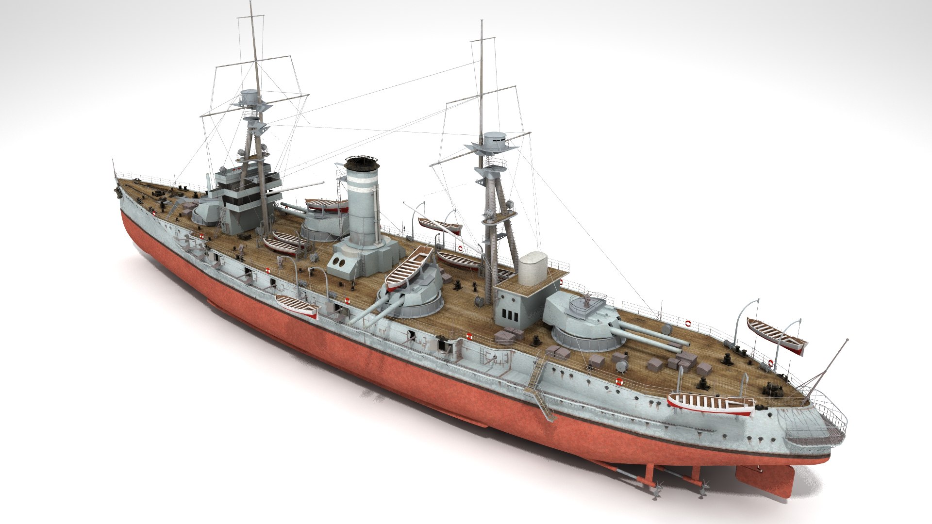 3D Model Dreadnought Battleship Class - TurboSquid 1711587