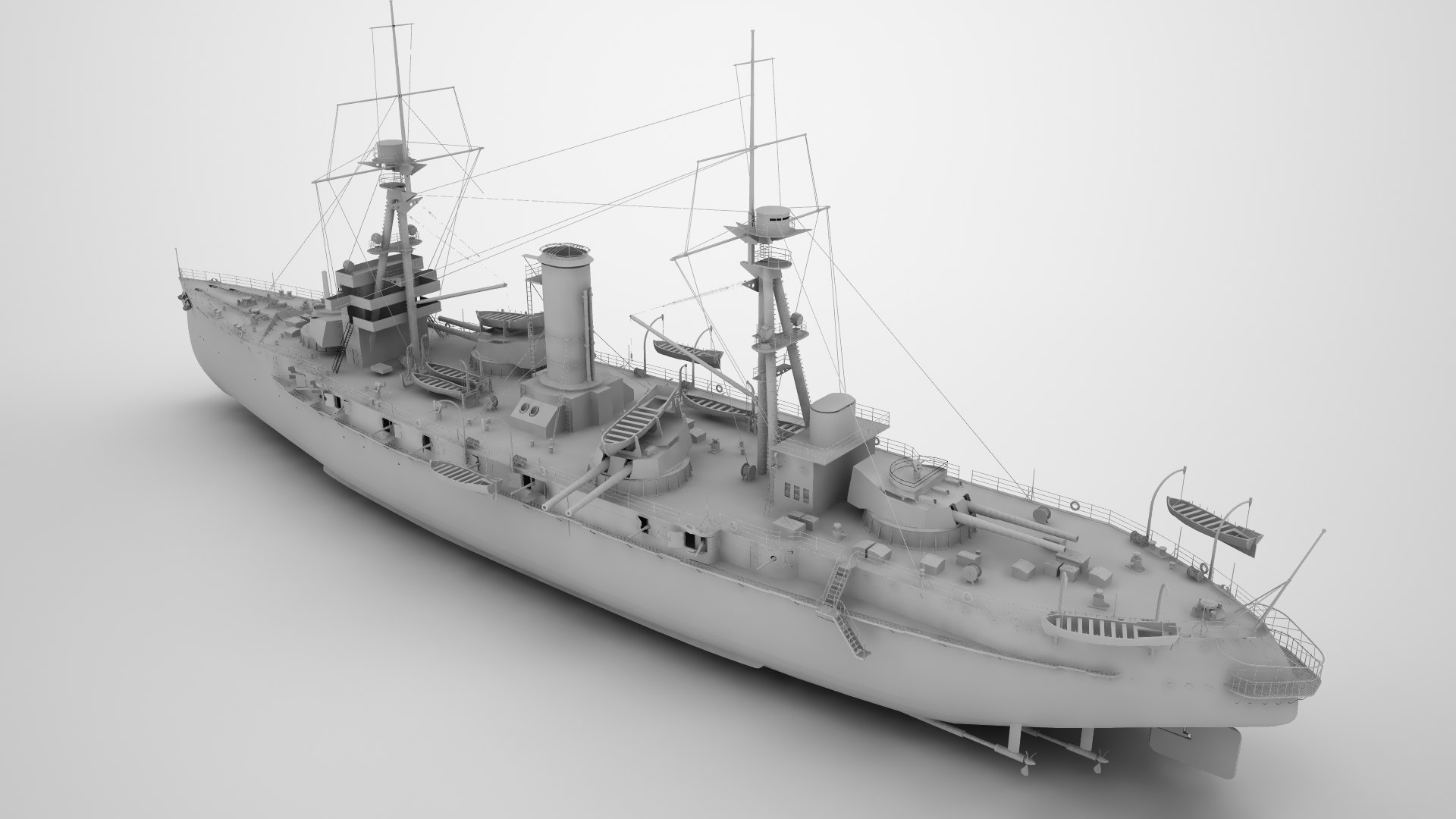 3D Model Dreadnought Battleship Class - TurboSquid 1711587