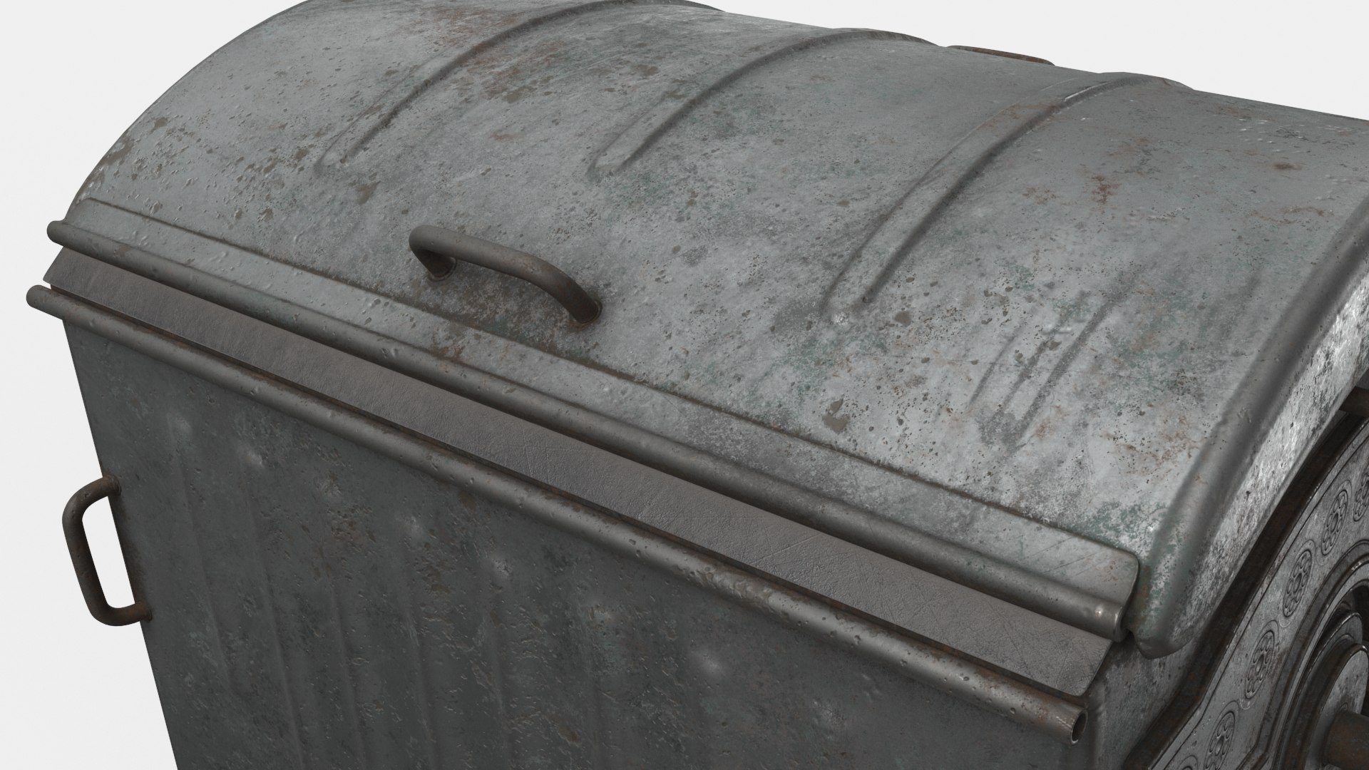 Metal Garbage Container Rusty - PBR 3D Model - TurboSquid 2164349