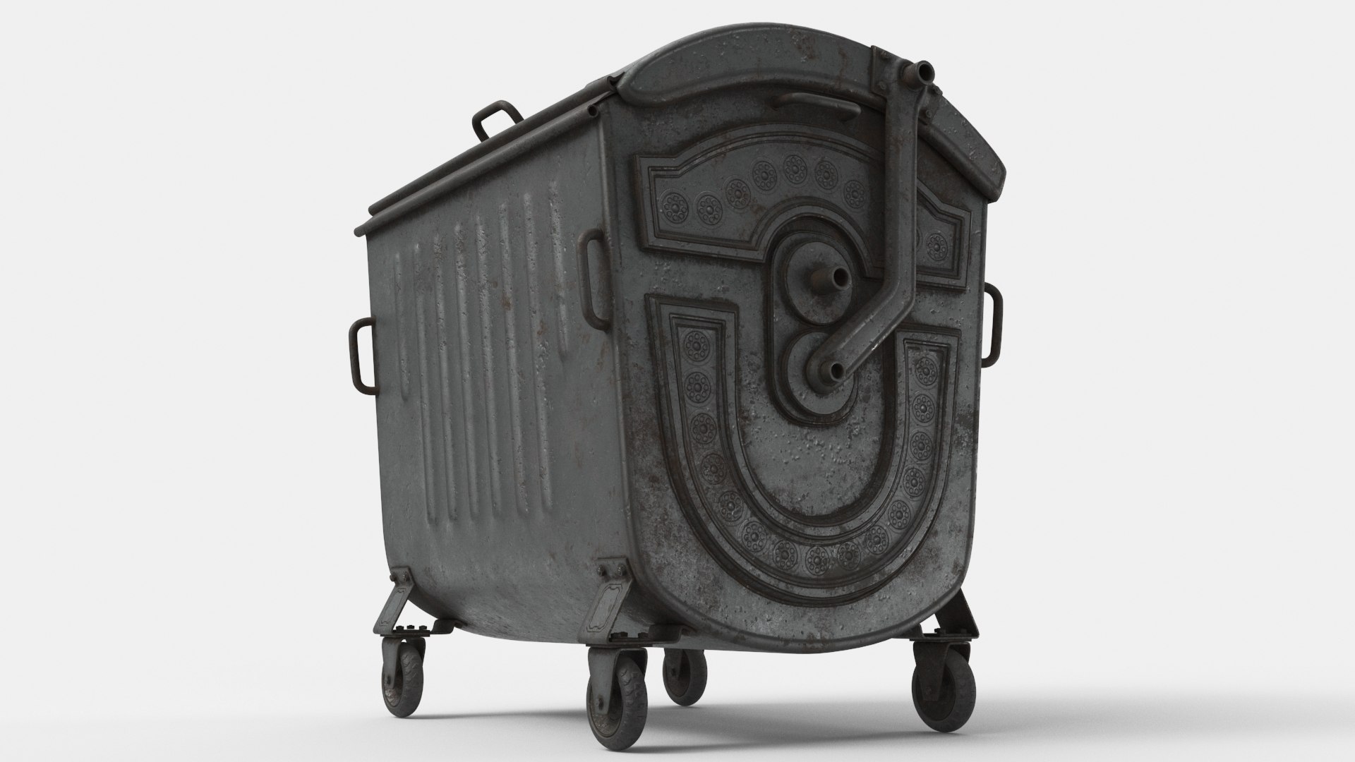 Metal Garbage Container Rusty - PBR 3D Model - TurboSquid 2164349