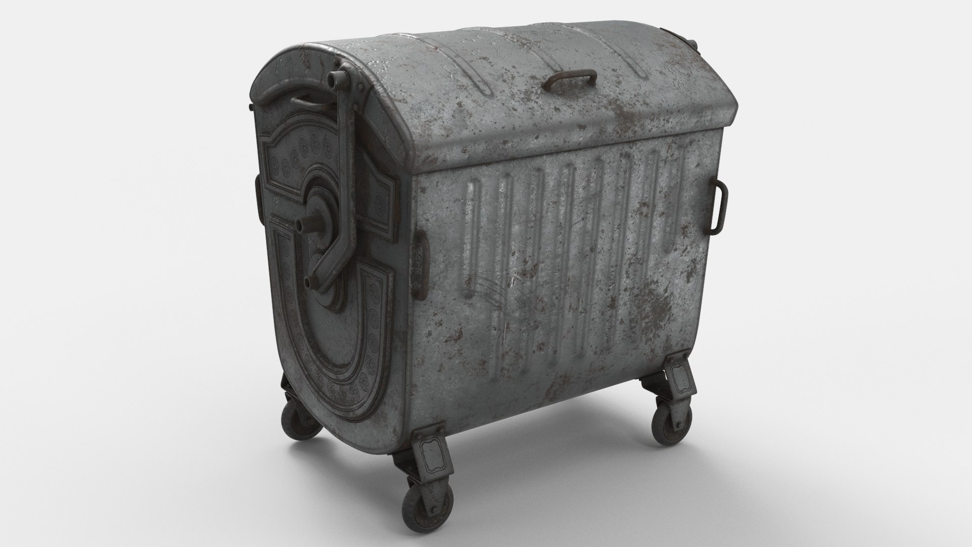 Metal Garbage Container Rusty - PBR 3D Model - TurboSquid 2164349