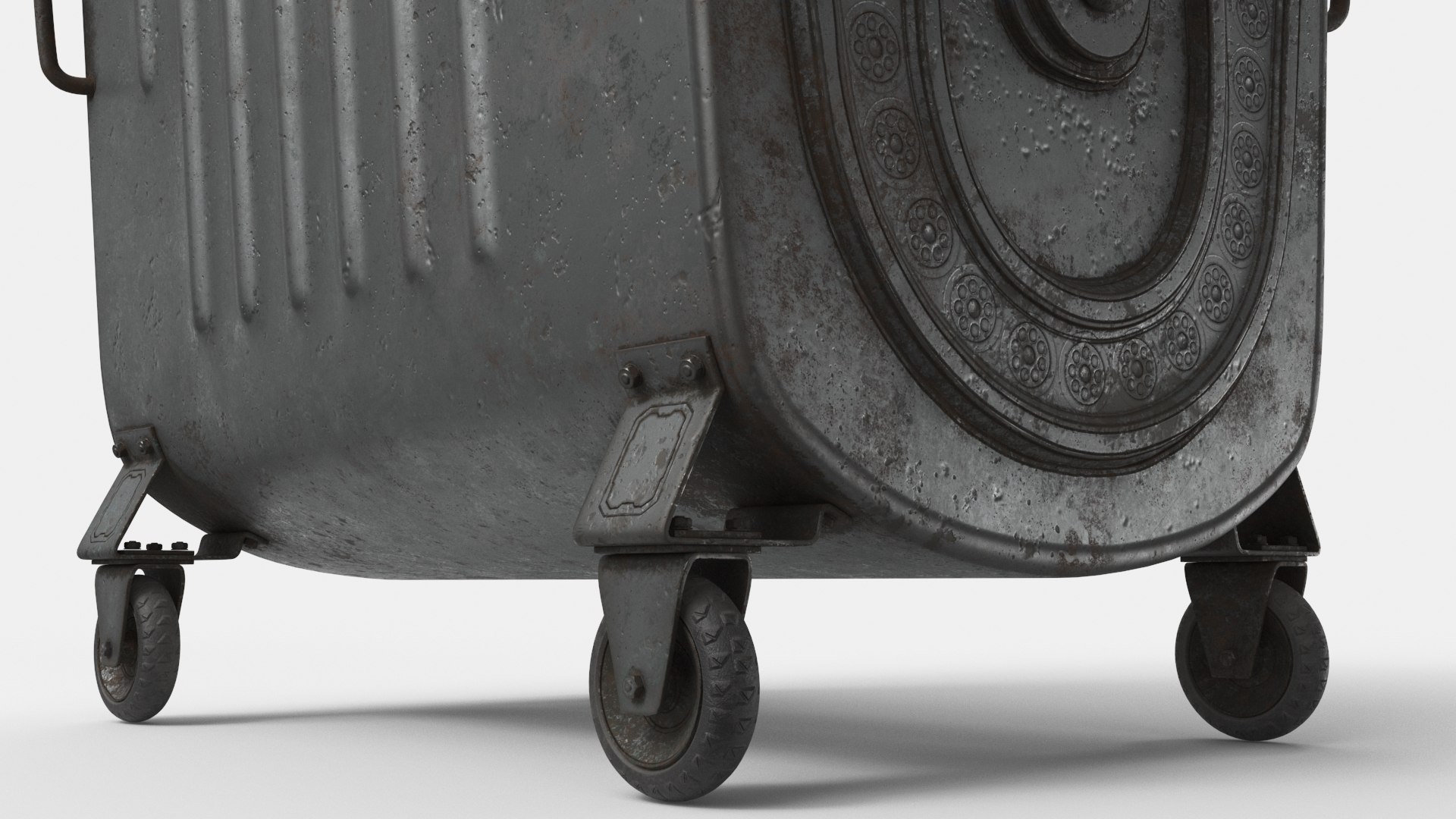 Metal Garbage Container Rusty - PBR 3D Model - TurboSquid 2164349