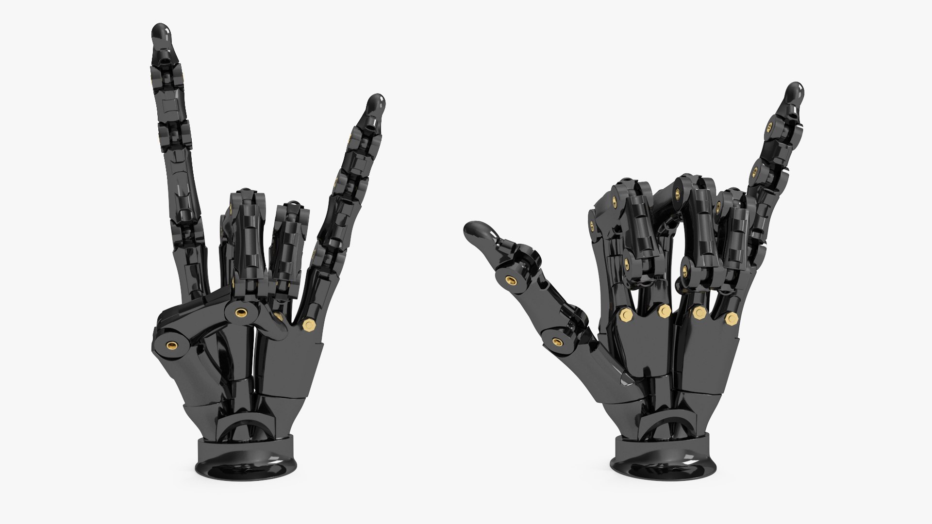 Robotic Hand Black Rigged For Maya 3D - TurboSquid 2250655