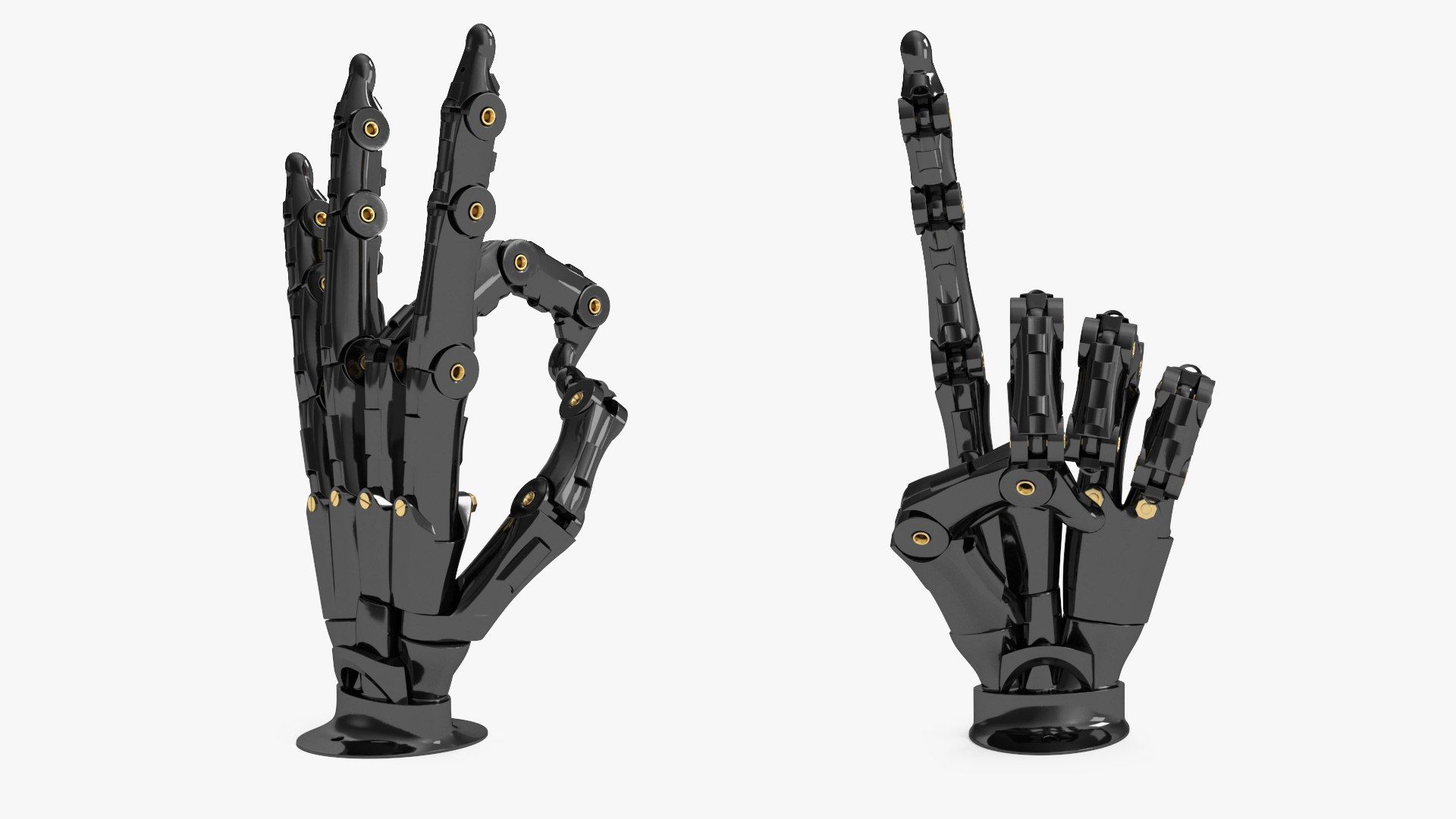 Robotic Hand Black Rigged For Maya 3D - TurboSquid 2250655