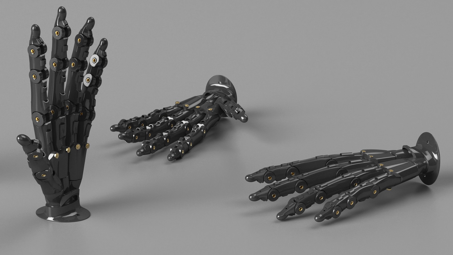 Robotic Hand Black Rigged For Maya 3D - TurboSquid 2250655