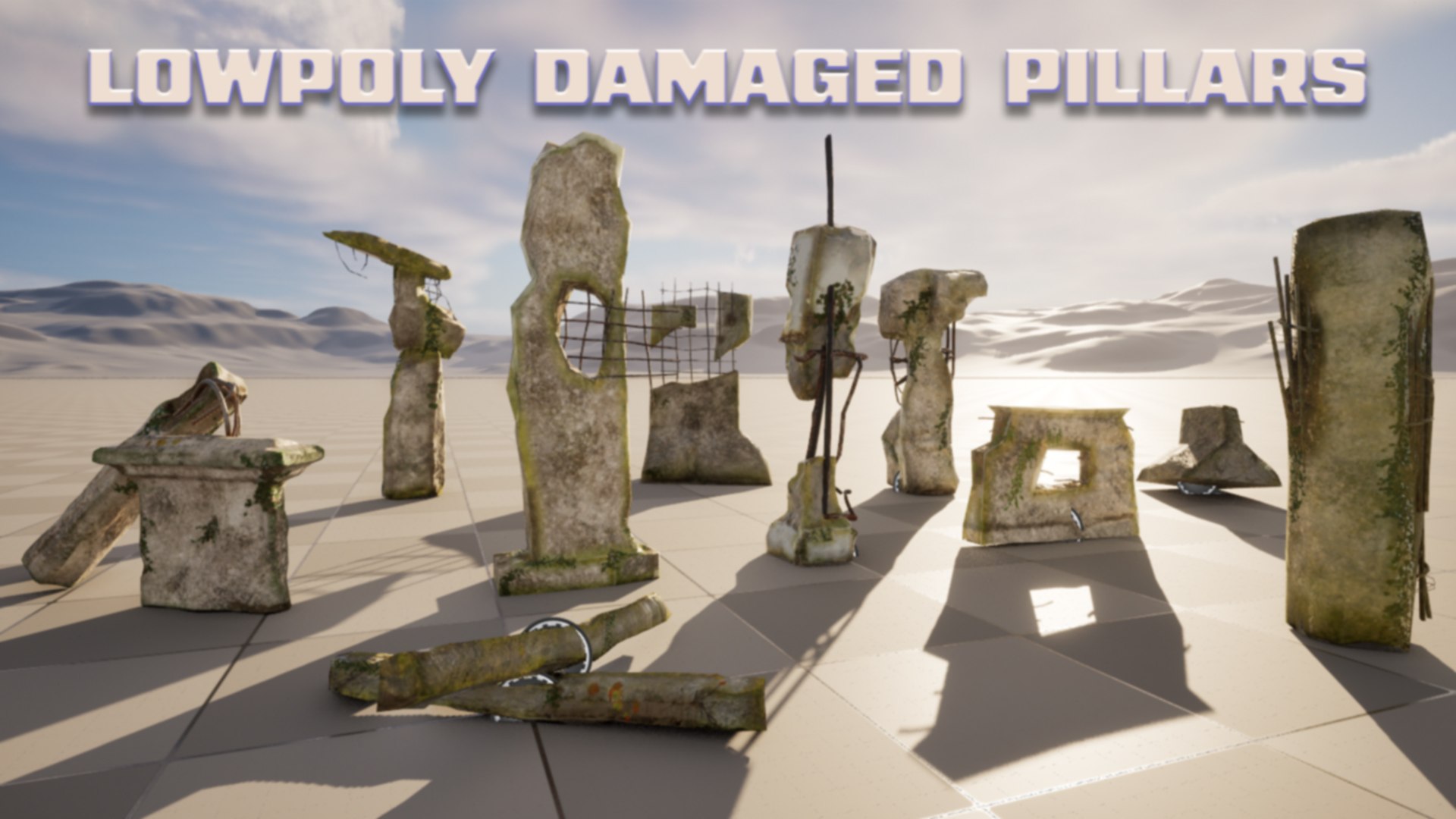 Broken Concrete Pillars Damaged 3D Asset Pack Set Of 10 Low-poly 3D Model 3D Model - TurboSquid ...