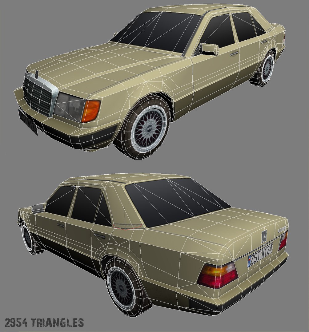 3d mercedes w124 300d model